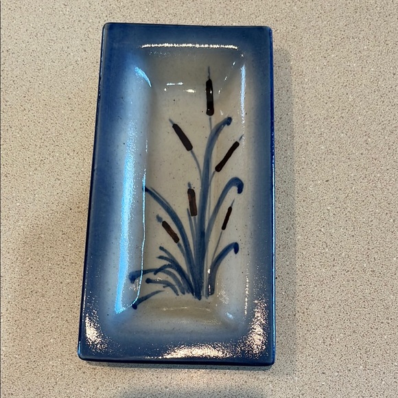 Accents | Vintage Labaire Art Pottery Cattails Tray Dish | Poshmark